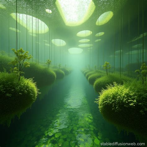 Organic Algae Mesh Architecture Stable Diffusion Online