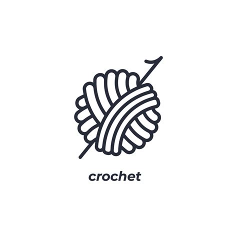 Vector Sign Crochet Symbol Is Isolated On A White Background Icon Color Editable 18993957