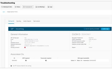 troubleshoot unified cm call signaling issues using webex cloud