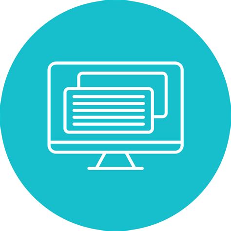 Remote Monitoring Line Circle Background Icon 17627687 Vector Art At