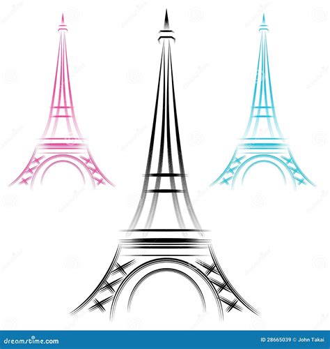 Abstract Eiffel Tower Logo Template Line Symbol Of Paris Vector Design