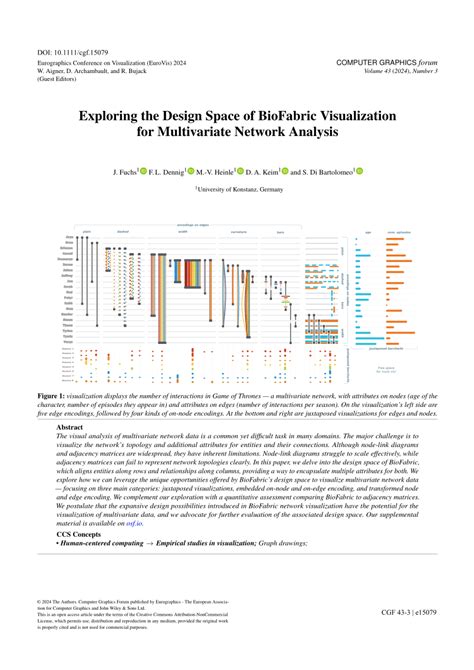 Pdf Exploring The Design Space Of Biofabric Visualization For