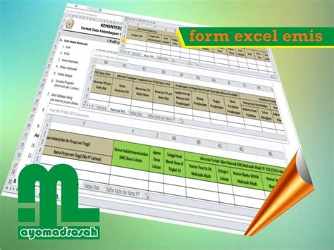 Download Form Excel Emis Semester Genap 2016 2016 Ra Mi Mts Ma
