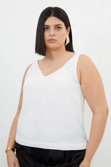 Plus Size White Tops Karen Millen