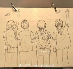 Drawing Of Three Best Friends