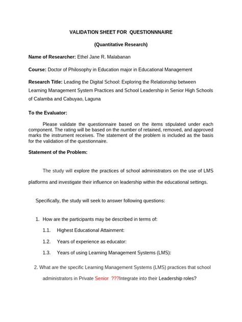 Internal Validation Pdf