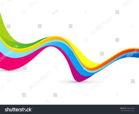 Abstract Colorful Rainbow Wave Background Vector Stock Vector Royalty Free