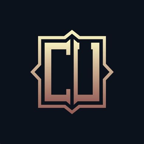 Premium Vector Luxury Initial Cu Monogram Logo Design Elegant Emblem