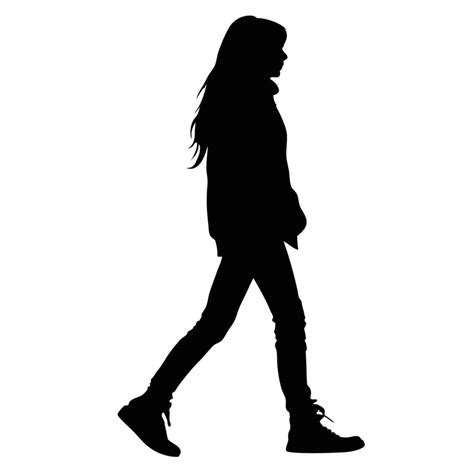 Woman Walking Silhouette