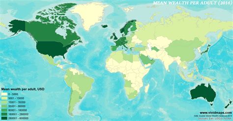 Mean And Median Wealth Per Adult Vivid Maps
