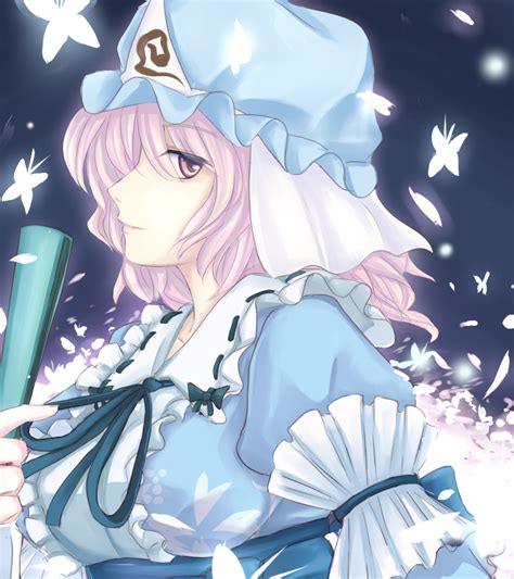 Ten Ryuu Sadaaki Saigyouji Yuyuko Touhou Highres 1girl Breasts