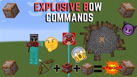 Command Block Tutorial 29 Explosive Bow Commands In Minecraft 113