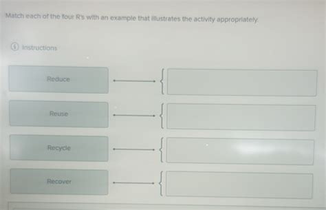 Solved Match Each Of The Four Rs With An Example That Illustrates The