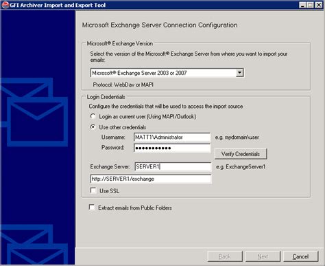 Etapa 2 Execute O Gfi Archiver Import Export Tool