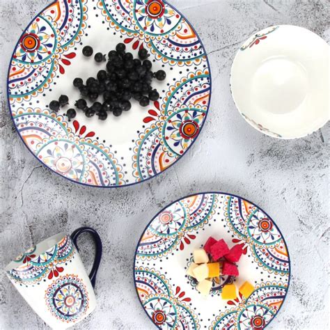 11 дюймов креативная тонкая ручная роспись керамическая новинка набор тарелок из костяного