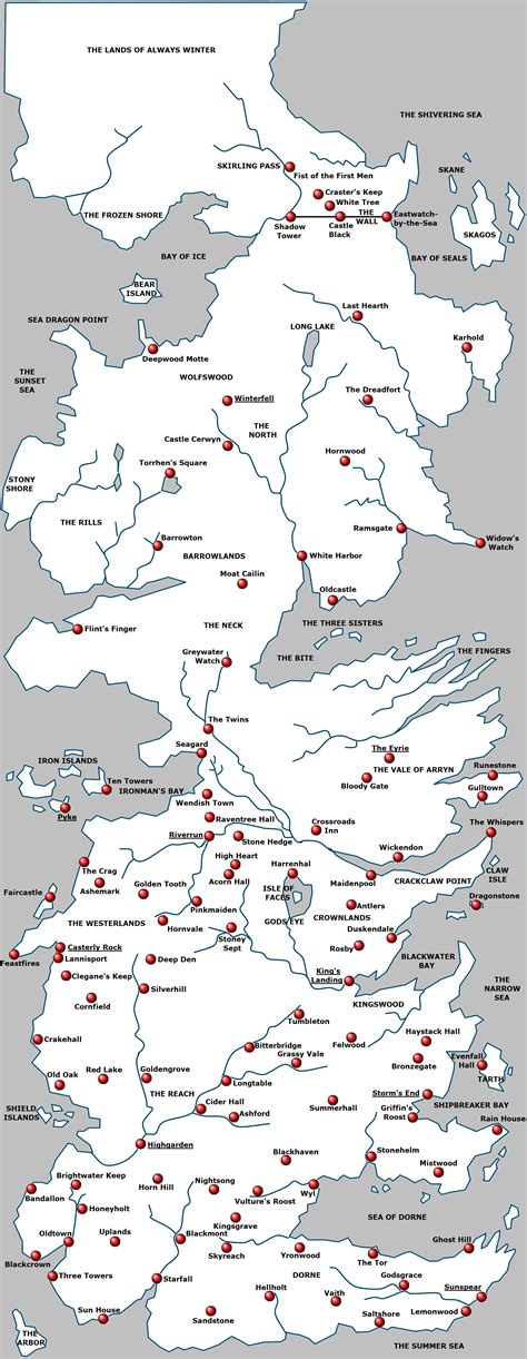 Game Of Thrones Detailed Map Of Westeros At Jasper Rae Blog