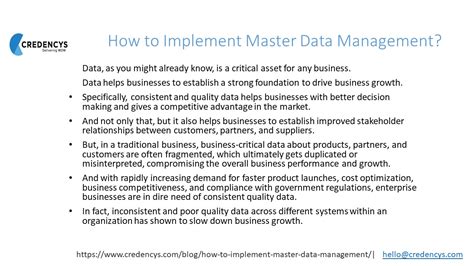 How To Implement Master Data Management Presentation Free To Download