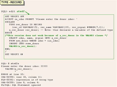 Plsql User Defined Types Record And Table Please