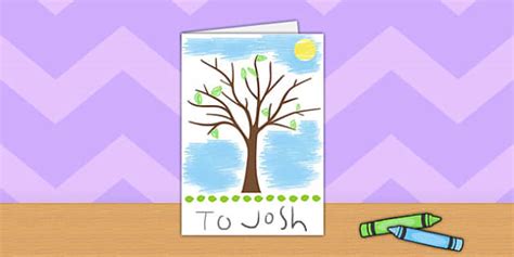 Tree Card Template Hecho Por Educadores Twinkl