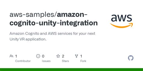 Github Aws Samplesamazon Cognito Unity Integration Amazon Cognito And Aws Services For Your