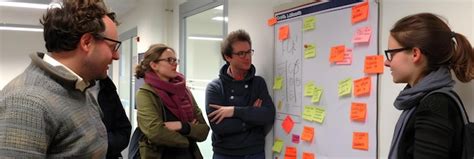 Team Brainstorming Session With Sticky Notes Premium Ai Generated Image