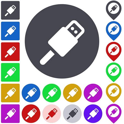 Usb Icon Set Vector Ai Eps UIDownload