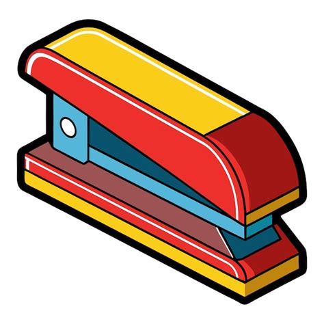 스테이플러 클리파트 터 아트 및 일러스트레이션 프리미엄 Ai 생성 벡터