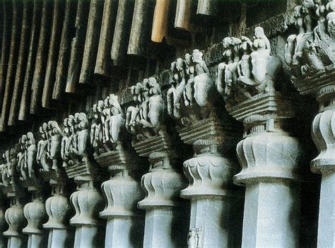 The Chaitya Hall At Karla Shows The Play Of Shadows Among The Carved Download Scientific