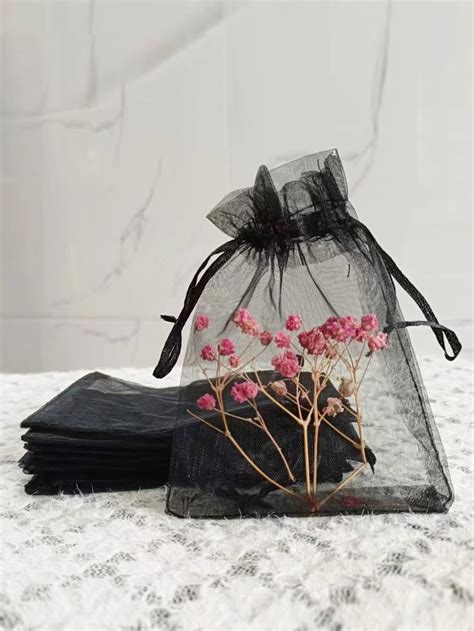 10pcs Solid Drawstring T Bag Ts Organza T Bags T Bag