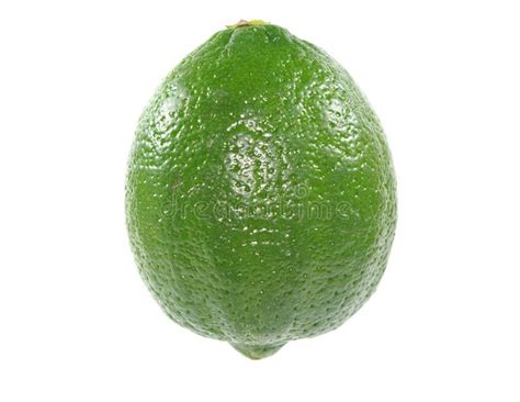 Single Lime Isolated On White Background
