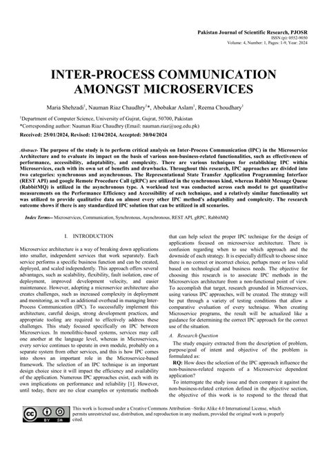 Pdf Inter Process Communication Amongst Microservices