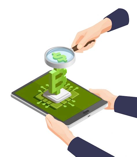 Free Vector Cryptocurrency Mining Isometric Design Concept