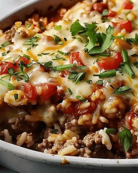 Easy Hamburger Rice Casserole Cooking With Blog