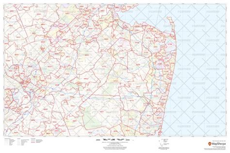 Monmouth Zip Code Map New Jersey Mapsofworld