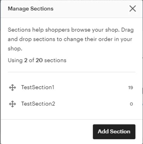 Create New Etsy Shop Sections How To Guide