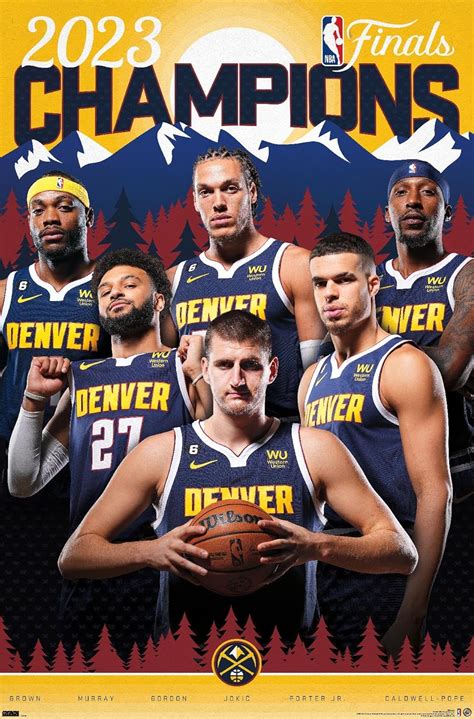 Nba Denver Nuggets 2023 Nba Finals Champions Wall Poster