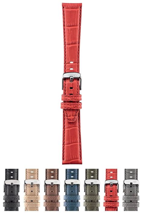 Morellato Soccer Genuine Water Resistant Leather Watch Strap Red