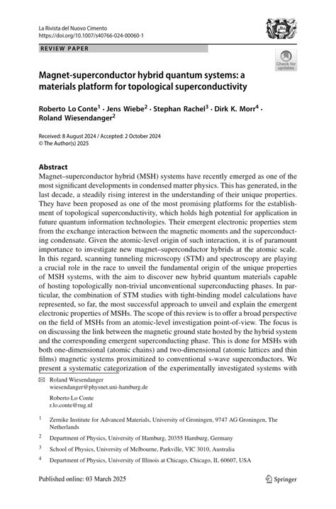 Pdf Magnet Superconductor Hybrid Quantum Systems A Materials