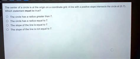Solved The Center Of A Circle Is At The Origin On Coordinate Gnd