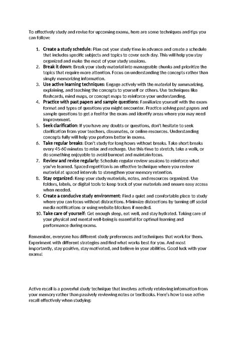 Revision Just A Simple Guide On How On Techniques To Revise To Effectively Study And Revise