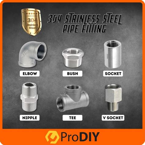 Stainless Steel Pipe Water Pipe 304 12 Inchi Socket Bush Tee Nipple