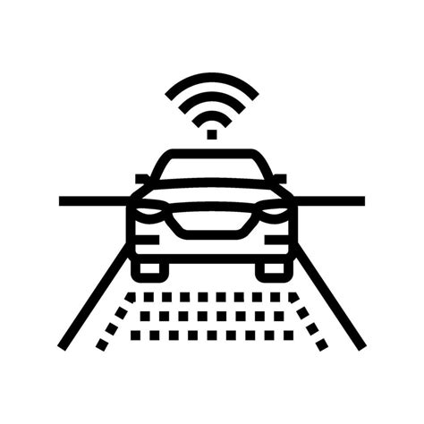 Road Lane Detection Autonomous Vehicle Line Icon Illustration 53767603 Vector Art At Vecteezy
