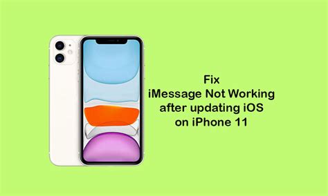 Imessage Not Working After Installing New Ios Update On My Iphone 11