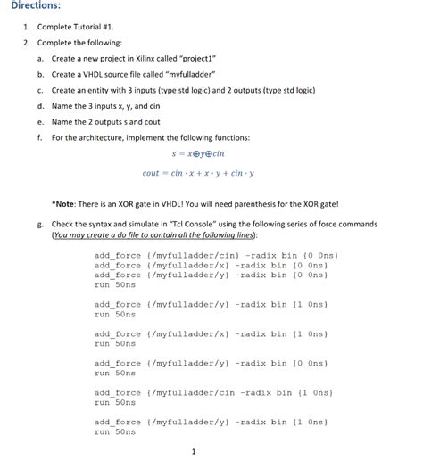 Solved Directions 1 Complete Tutorial 1 2 Complete The