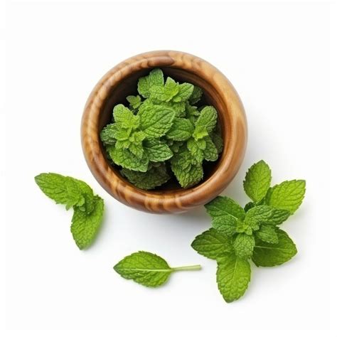 Premium Photo Holy Basil Leaf In Wooden Mortal