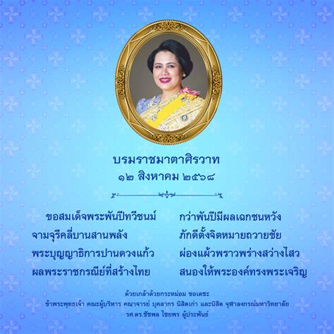 คณะเศรษฐศาสตร์ ๑๒ สิงหาคม ๒๕๖๘ วันเฉลิมพระชนมพรรษา สมเด็จพระนางเจ้าสิริกิติ์ พระบรมราชินีนาถ