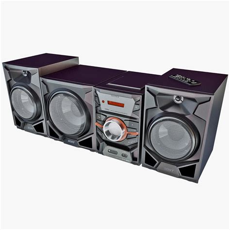 스테레오 더블 카세트 테이프 소니 Mhc Ex900 세트 3d 모델 99 3ds C4d Max Ma Obj Free3d