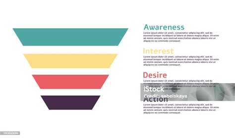 깔때기 마케팅 화려한 원뿔 모양 파이프 필터 및 텍스트 템플릿 평면 고립 인포 그래픽 차트 마케팅 전략 다이어그램 벡터 그림 관로에 대한 스톡 벡터 아트 및 기타 이미지