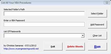 List All Your Vba Procedures My Engineering World