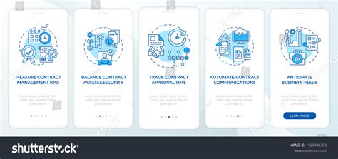 Efficient Contract Management Tips Onboarding Mobile Stock Vector Royalty Free